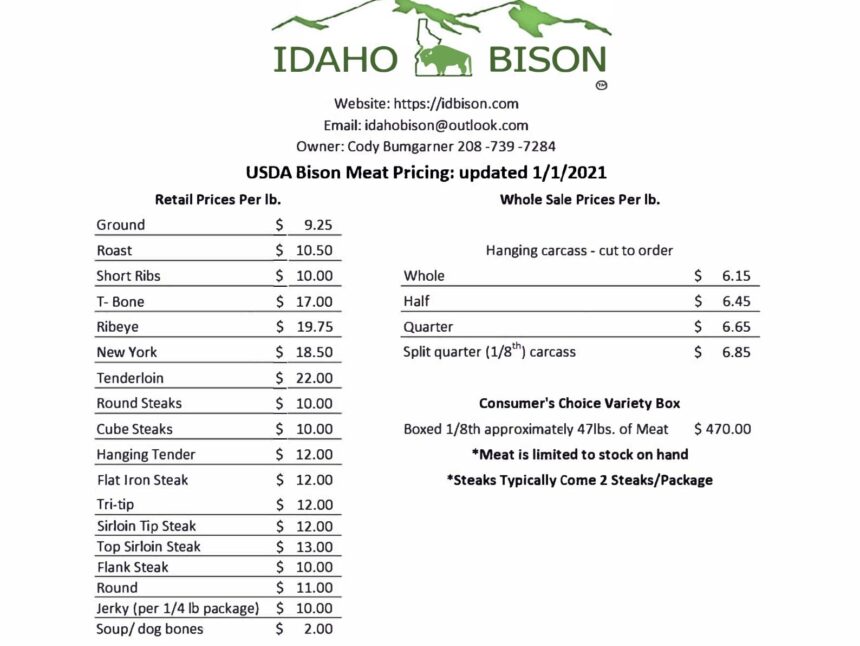 Idaho Bison – Delivering From our Ranch to Your Home